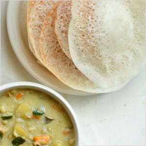 Palappam and Vegetable Stew - www.clickitfirst.com